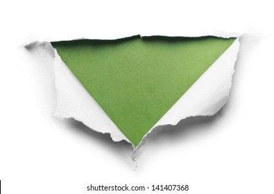 White Torn Paper Triangle Shape Over Stock Photo (Edit Now) 141407368