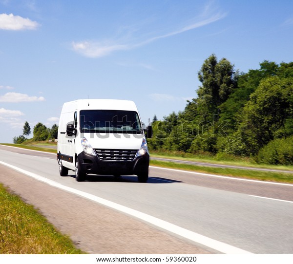 White Van Stock Photo (Edit Now) 59360020