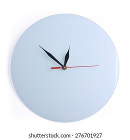 Blank Clock On White Background Stock Photo (Edit Now) 251017795