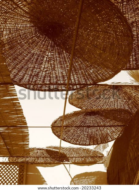 Wicker Umbrella Stock Photo 20233243 | Shutterstock