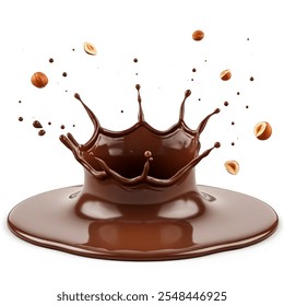 Wide Chocolate Splash Dramatic Formation Dynamic AI-generated image ...