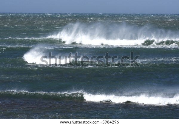 Wind Blowing Spray On Rough Sea Stock Photo 5984296 | Shutterstock