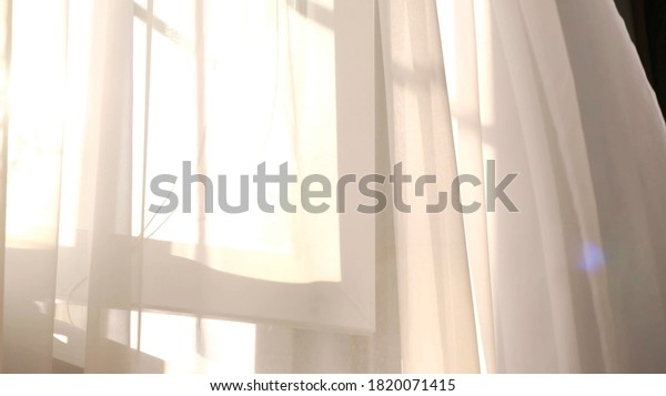 Wind Blows Through Open Window Room Stock Photo (Edit Now) 1820071415