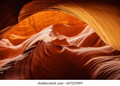 Wind Erosion Creates Wave Patterns Illuminated Stock Photo 657237097 ...