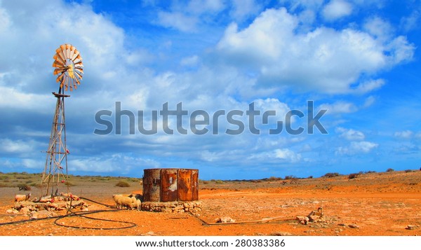 Windmill Outback Australia Stock Photo (Edit Now) 280383386