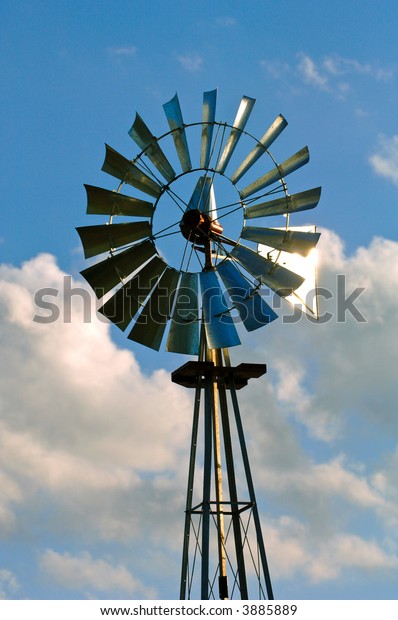 Windmill Water Pump Stock Photo (Edit Now) 3885889