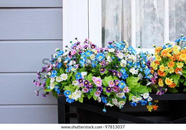 Window Flower Box Stock Photo 97813037 | Shutterstock