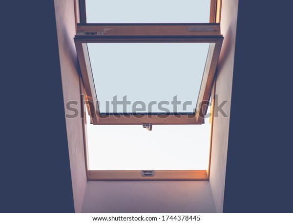 Window Middle Ceiling Room Ajar Stock Photo 1744378445 | Shutterstock