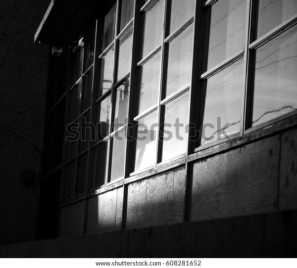 Window Reflection Black White Stock Photo (Edit Now) 608281652