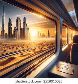 Glimpse Etihad Rail Passenger Inside Train AI-generated image ...