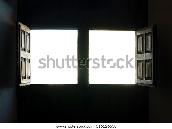 Window View White Isolated Two Opened Stock Photo 116126530 | Shutterstock