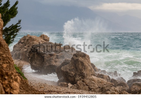 Windy Day Beach Stock Photo 1939452805 | Shutterstock