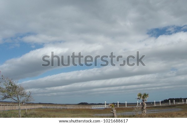 Windy Day Cloud Rows Stock Photo 1021688617 | Shutterstock