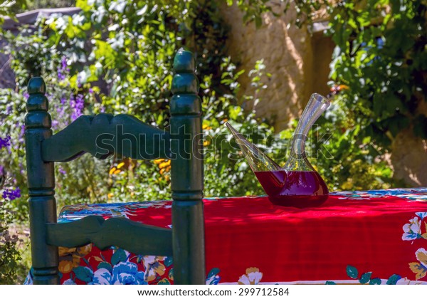 Wine Drinking Vessel Typical Spain Porron Stock Photo (Edit Now) 299712584