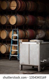 Wine Pasteurization Machine Beside Stack Wooden Stock Photo 1354345169 ...