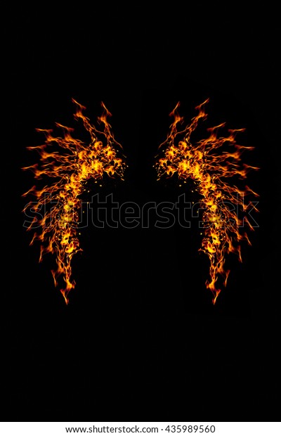 Wings Fire Imagination Creativity Wings Made Stock Photo 435989560 ...