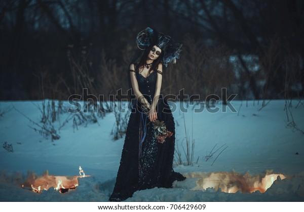 Winter Witch Stock Photo 706429609 | Shutterstock