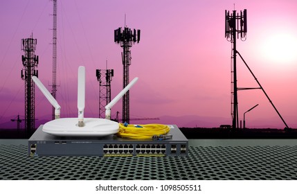 Wireless Access Point Network Switch 24 Stock Photo 1098505511 ...