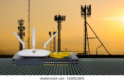 Wireless Access Point Network Switch 24 Stock Photo 1098505511 ...