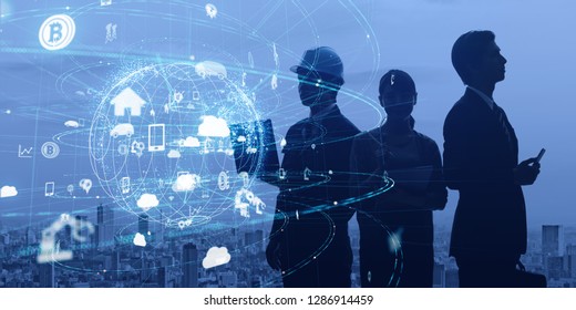 Wireless Communication Network Concept Stock Photo 1286914459 ...