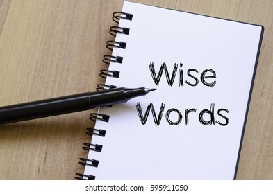 Wise Words Text Concept Write On Stock Photo 595911050 | Shutterstock