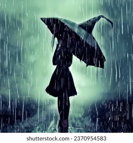 Witch Rain AI-generated image 2370954149 | Shutterstock
