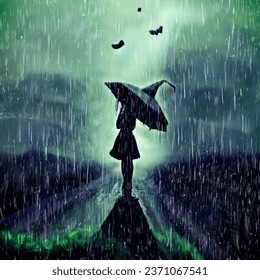Witch Rain AI-generated image 2370954149 | Shutterstock