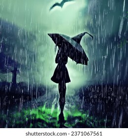 Witch Rain AI-generated image 2370954149 | Shutterstock