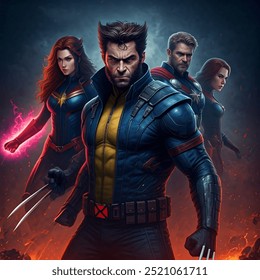 Hyper-realistic Poster X-men Theme Featuring Gambit AI-generated image ...