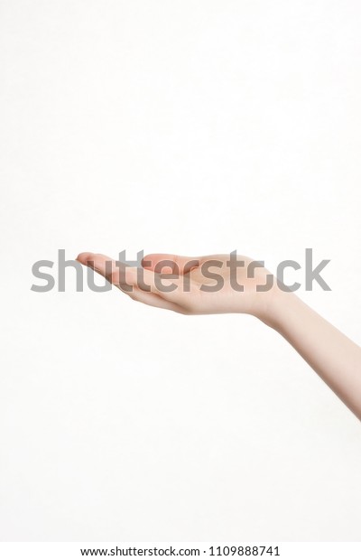 Womans Empty Open Hands On White Stock Photo 1109888741 | Shutterstock