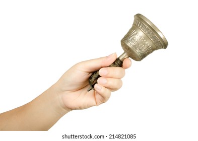 Womans Hand Ringing Hand Bell Isolate Stock Photo 214821085 | Shutterstock