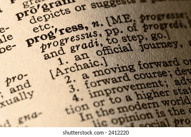 Word Progress Closeup Word Progress Definition Stock Photo 2412220 ...