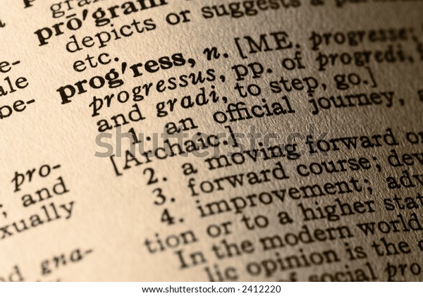 Word Progress Closeup Word Progress Definition Stock Photo 2412220 ...