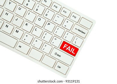 Wording Fail On Computer Keyboard Isolated Stock Photo 93119131 ...