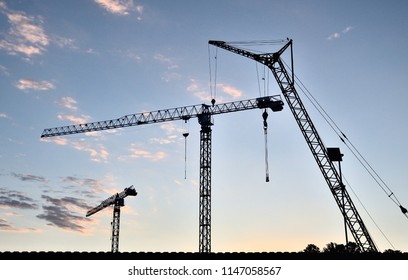 Few Big Crain Work Near Future Stock Photo (Edit Now) 594899921 ...