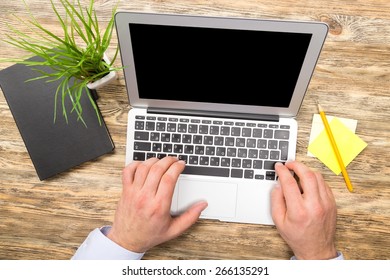 Work Laptop Table Stock Photo 266135291 | Shutterstock