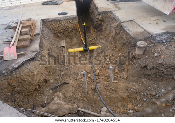 Work On Installation Engineering Heating Systems Stock Photo 1740204554 ...