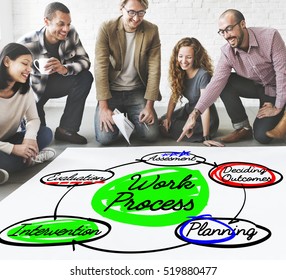Work Process Plan Diagram Efficiency Concept Stock Photo 519880477 ...