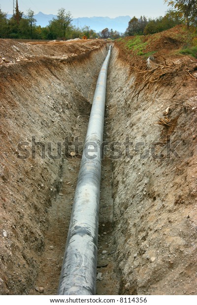 Work Progress Burying Gas Pipe Country Stock Photo 8114356 | Shutterstock