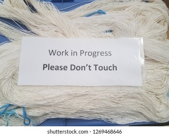Work Progress Please Dont Touch Sign Stock Photo (Edit Now) 1269468646