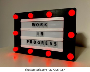 Work Progress Sign Red Stock Photo 2171064157 | Shutterstock