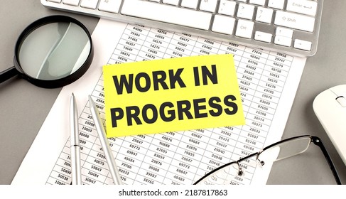 Work Progress Text Written On Sticky Stock Photo 2187817863 | Shutterstock