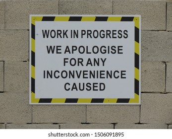 Work Progress We Apologize Any Inconvenience Stock Photo 1506091895 ...