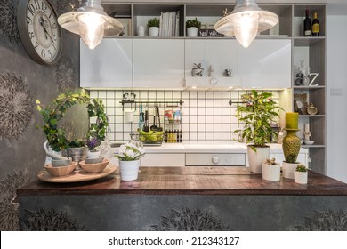 Work Surfaces Kitchen Interior Stock Photo 212343127 | Shutterstock