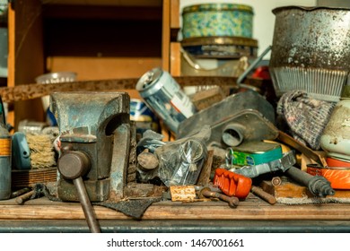 Work Table Workshop Messy Tools Stock Photo 1467001661 | Shutterstock