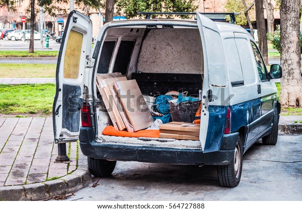 Work Van Door Open Back Working Stock Photo (Edit Now) 564727888