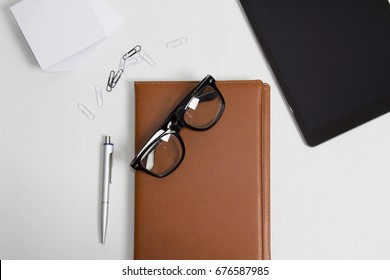 Workdesk White Background Stock Photo 676587985 | Shutterstock