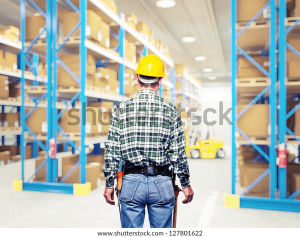 Worker 3d Warehouse Background Stock Photo 127801622 | Shutterstock