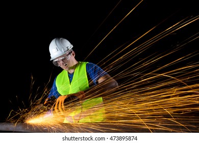 Girl Working Angle Grinder Stock Photo 475324939 | Shutterstock