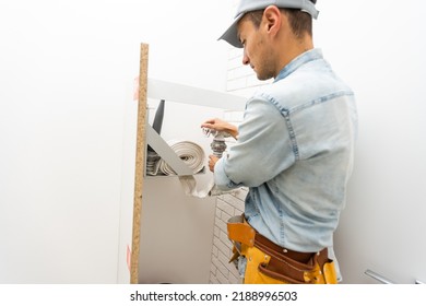 Worker Checks Fire Hydrant Stock Photo 2188996503 | Shutterstock